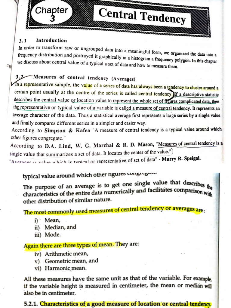 Central Tendency | PDF