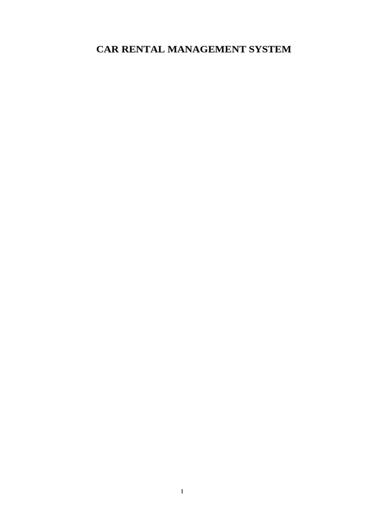 Car Rental Management System Overview | PDF | Databases | Microsoft Sql ...