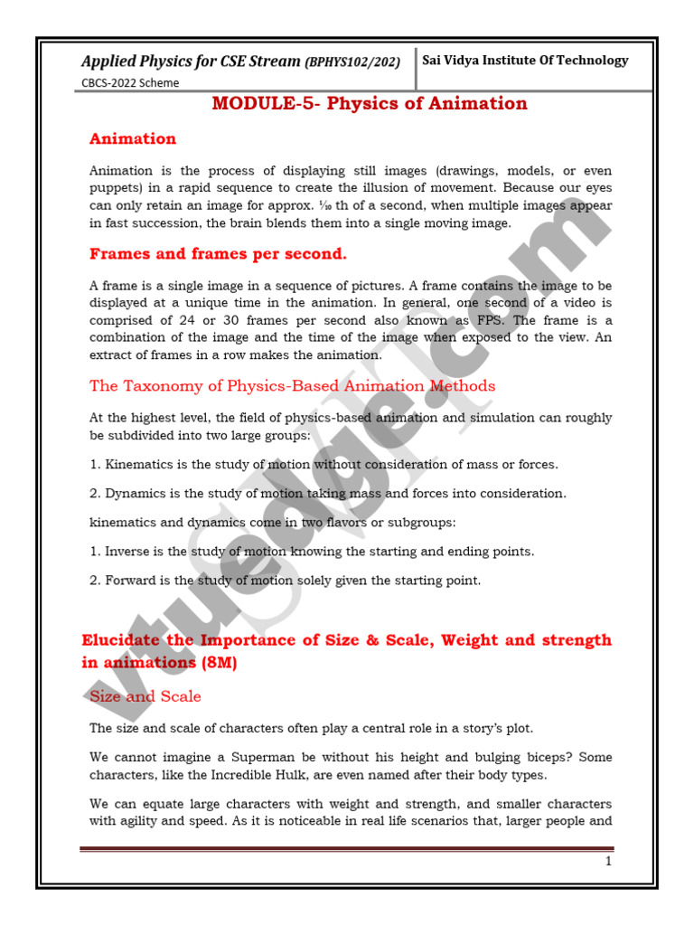 Module-5 Physics of Animation | PDF | Statistics | Monte Carlo Method