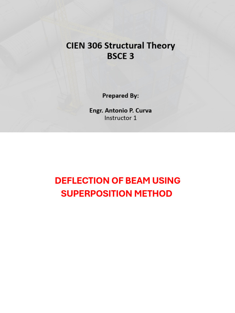 Structural Theory 1 Method Of Superposition Pdf Beam Structure Applied And