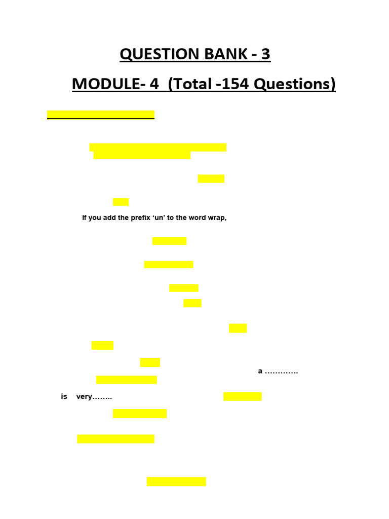 Question Bank Module 4 | PDF | Banks