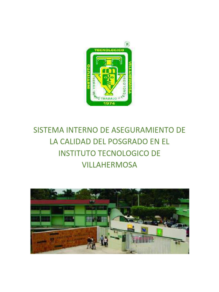 Sistema Interno Aseguramiento Calidad Posgrado ITVH | PDF | Calidad ...