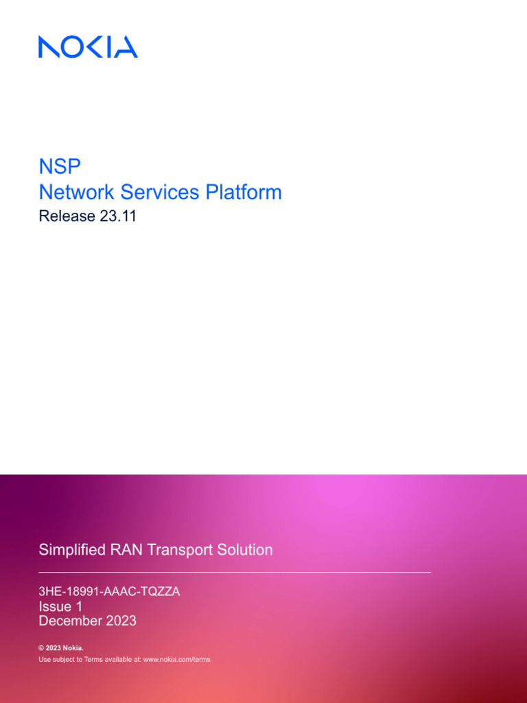 NSP 23.11: Simplified RAN Transport Guide | PDF | Computer Network ...