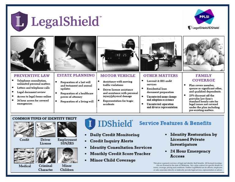 LegalShield Placemat Brochure 2022-31117 | PDF | Identity Theft