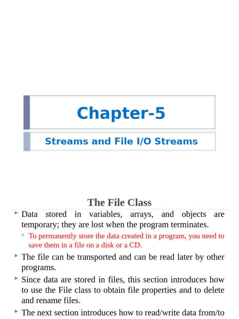 Chapter 5 IO Files | PDF | Computer File | Input/Output Chapter 5 IO Files | PDF | Computer File | Input/Output
