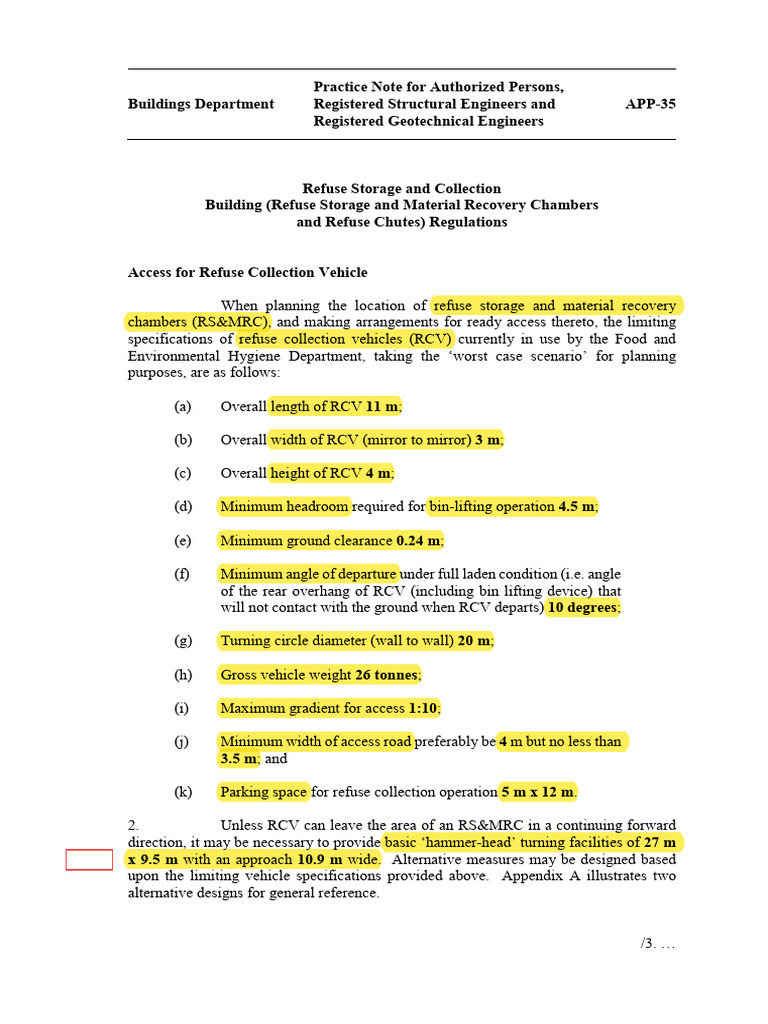 Building Refuse Collection Guide | PDF