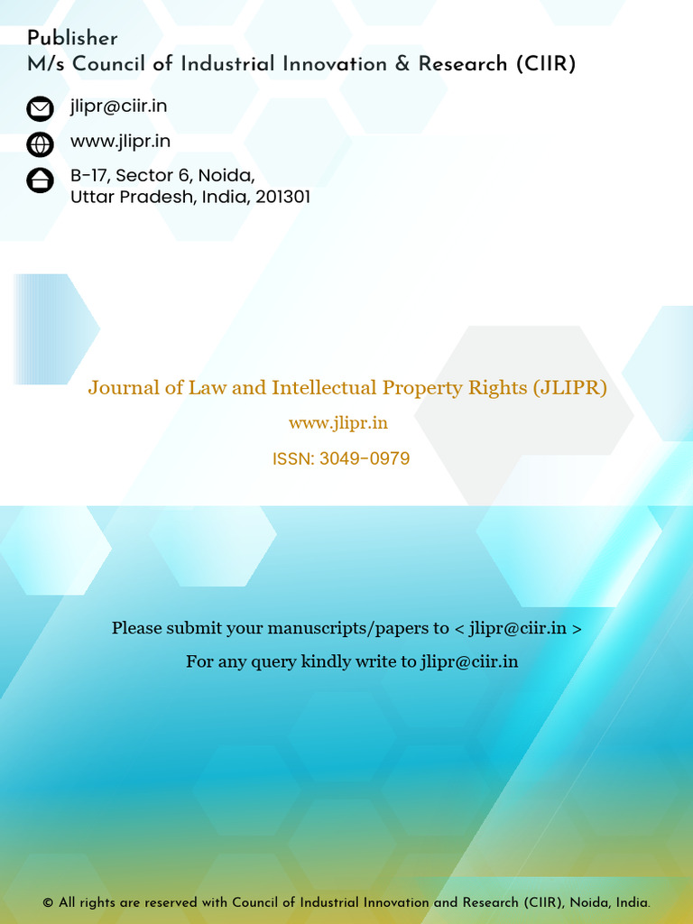 JLIPR Journal Back Cover | PDF