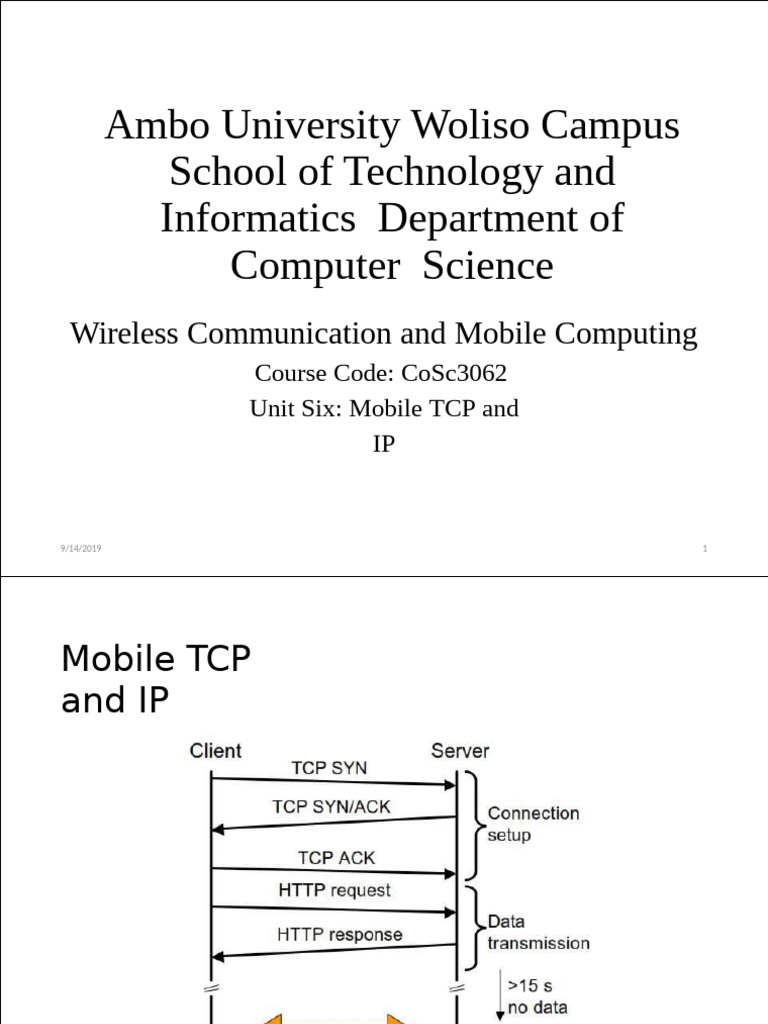 Chapter 6-Mobile TCP and IP-2 (1) | PDF | Transmission Control Protocol | Network Congestion