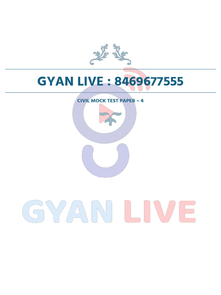 CIVIL MOCK TEST PAPER - 4 - Output | PDF