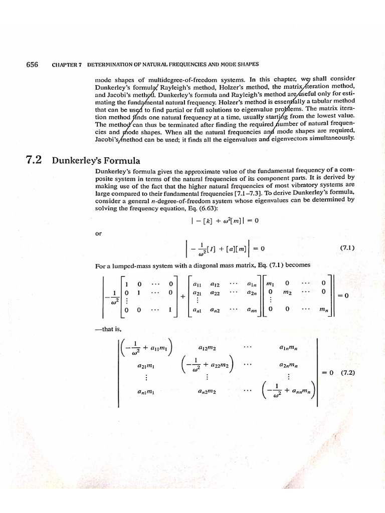 Dunkerley and Rayleigh's Method | PDF