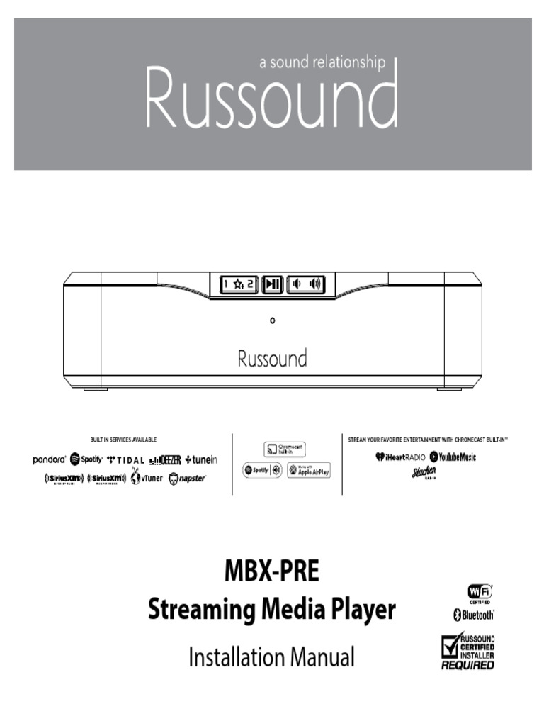 MBX PRE Manual Rev032023 | PDF | Wi Fi | Apple Tv