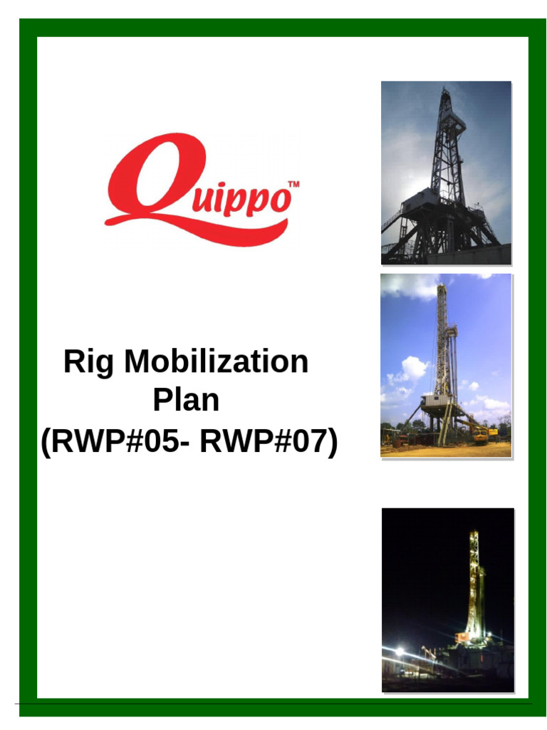 Rig Mobilization Plan 1 | PDF | Road | Truck