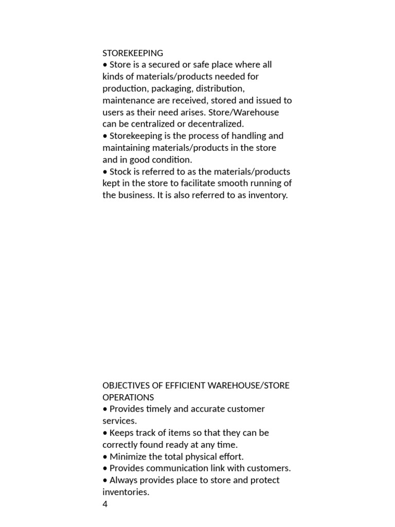 Effective Storekeeping and Inventory Management | PDF | Inventory | Warehouse
