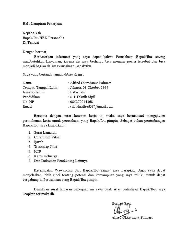 CV Alfred Oktavianus Palmers 2025 | PDF