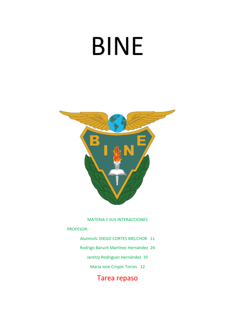 Tarea de Repaso: Materia e Interacciones | PDF