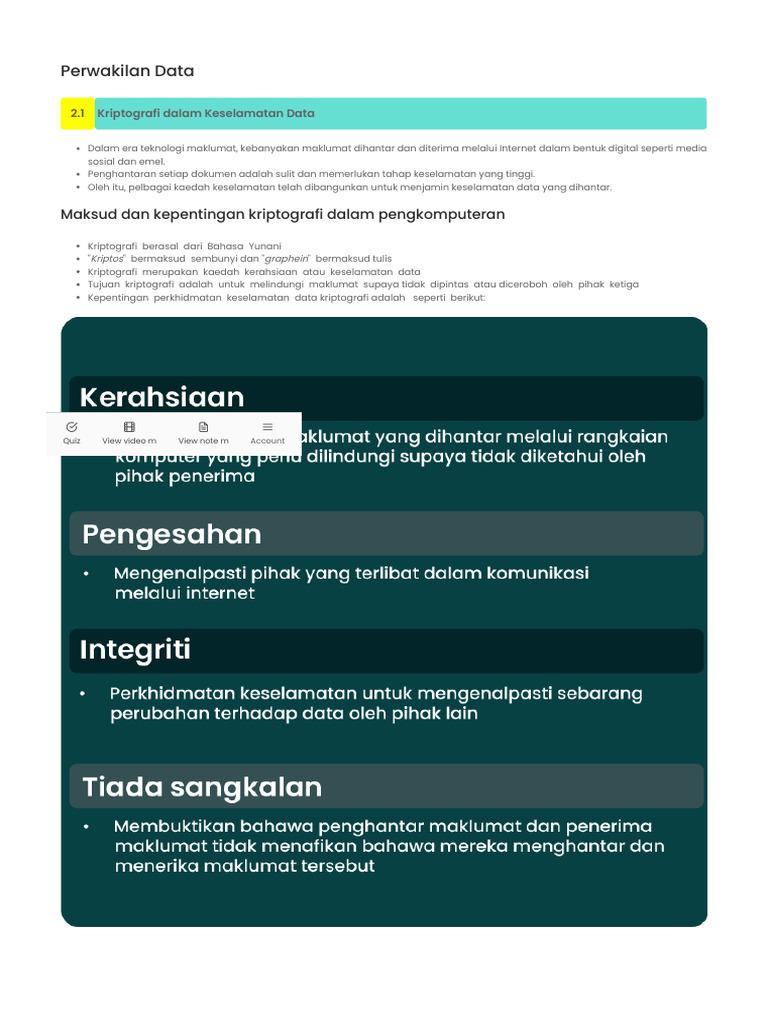 Kriptografi Dalam Keselamatan Data | PDF