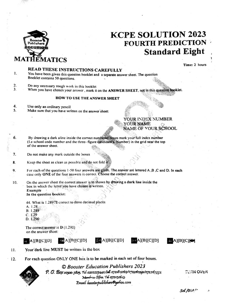 Math Soln Pred 4 | PDF