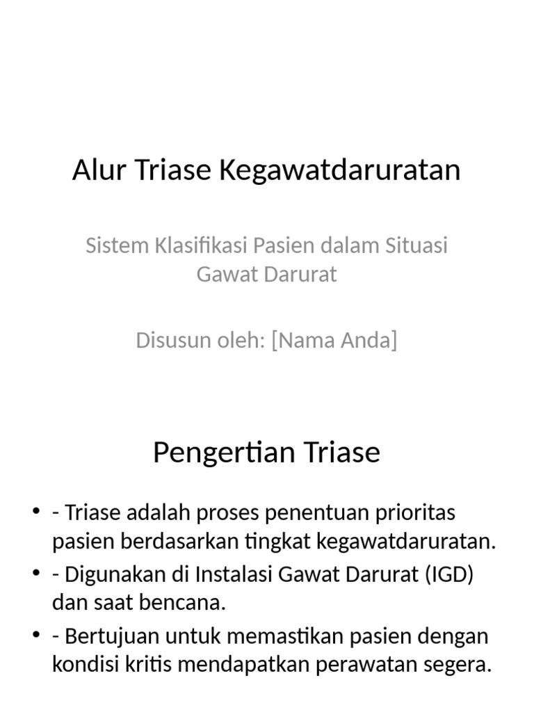 Panduan Triase di IGD | PDF