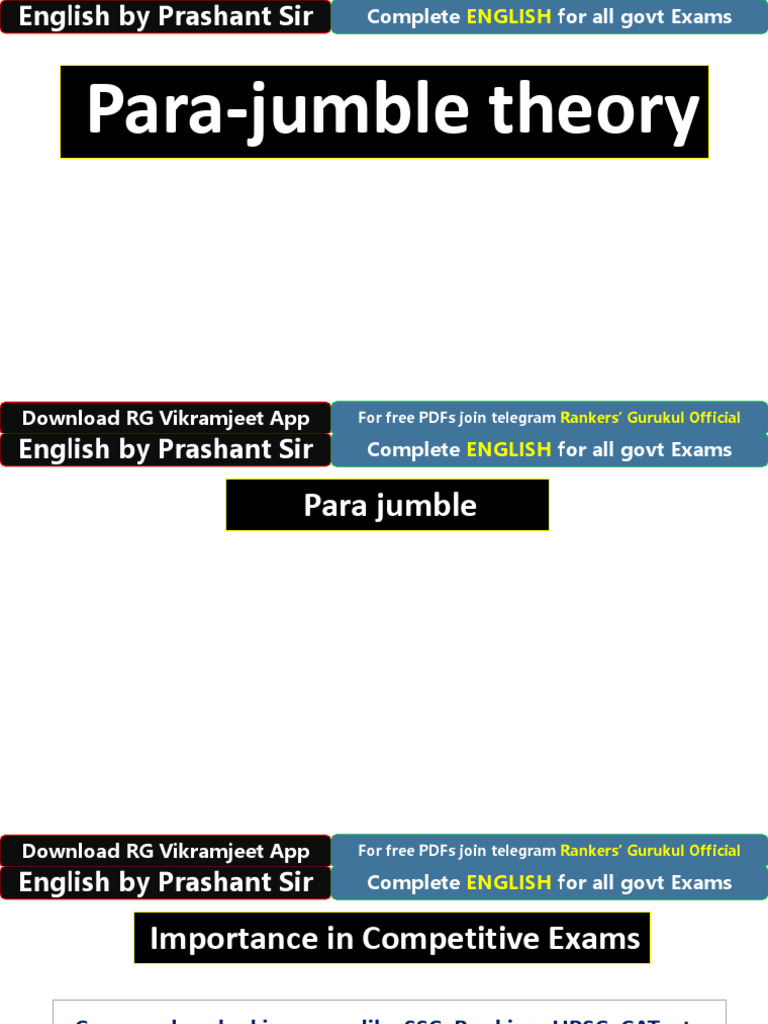 Para Jumble Theory (Point Wise) - New | PDF | Achilles