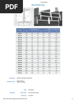 IPE Steel Profiles and Weights Guide | PDF