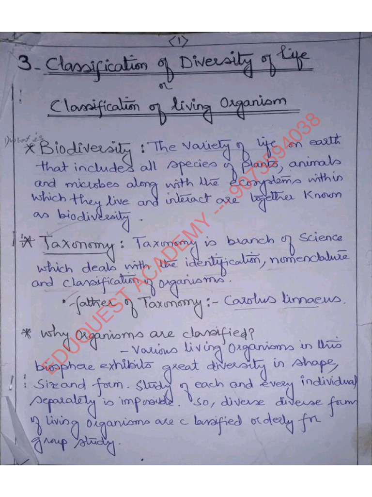 CLASSIFICATION OF LIVING ORGANISMS | PDF