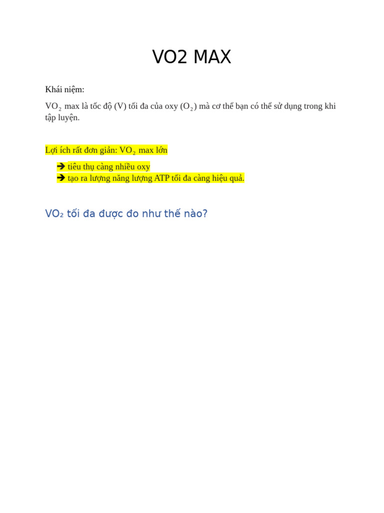 Vo2 Max | PDF