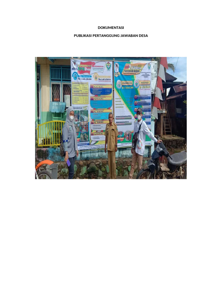 Dokumentasi Baliho Musdes Pertanggung Jawaban | PDF