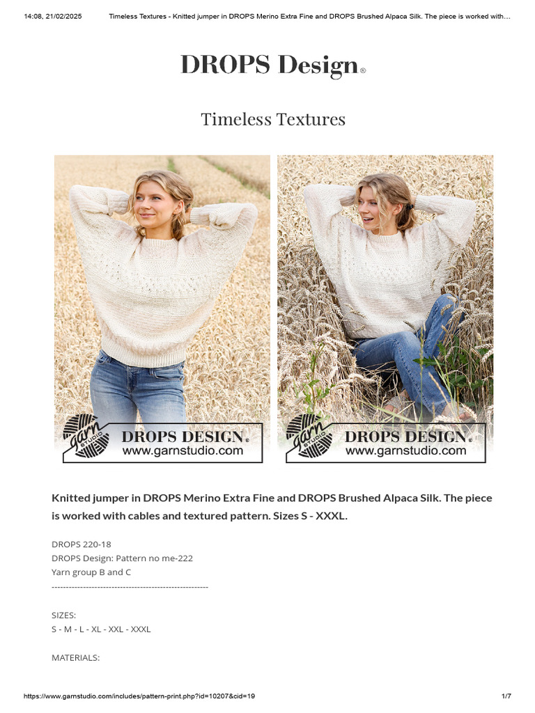 Timeless Textures | PDF | Knitting | Basic Knitted Fabrics