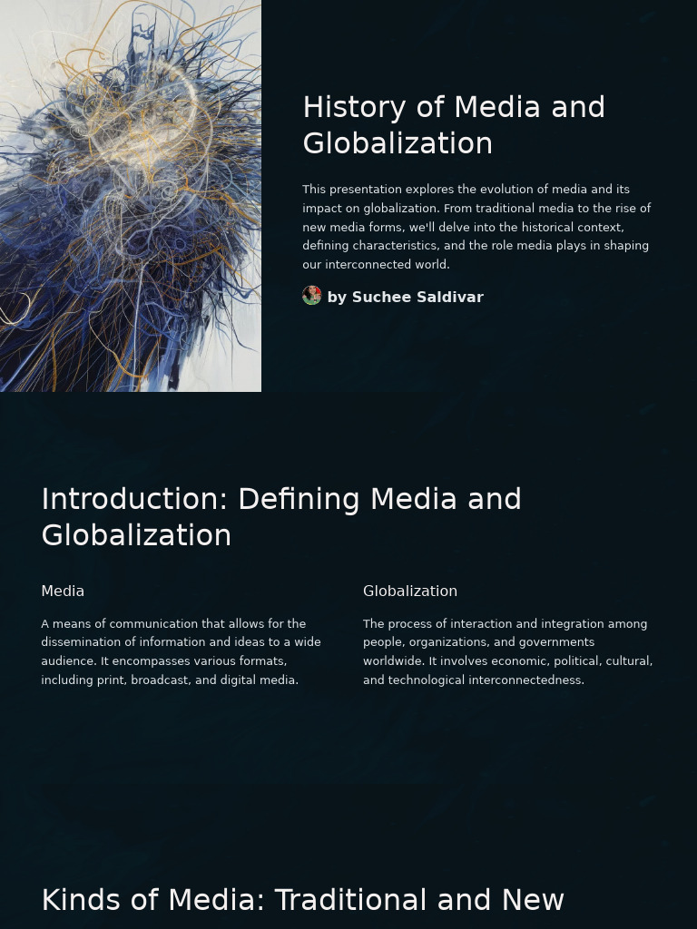 Media Evolution and Globalization Impact | PDF | Mass Media | New Media