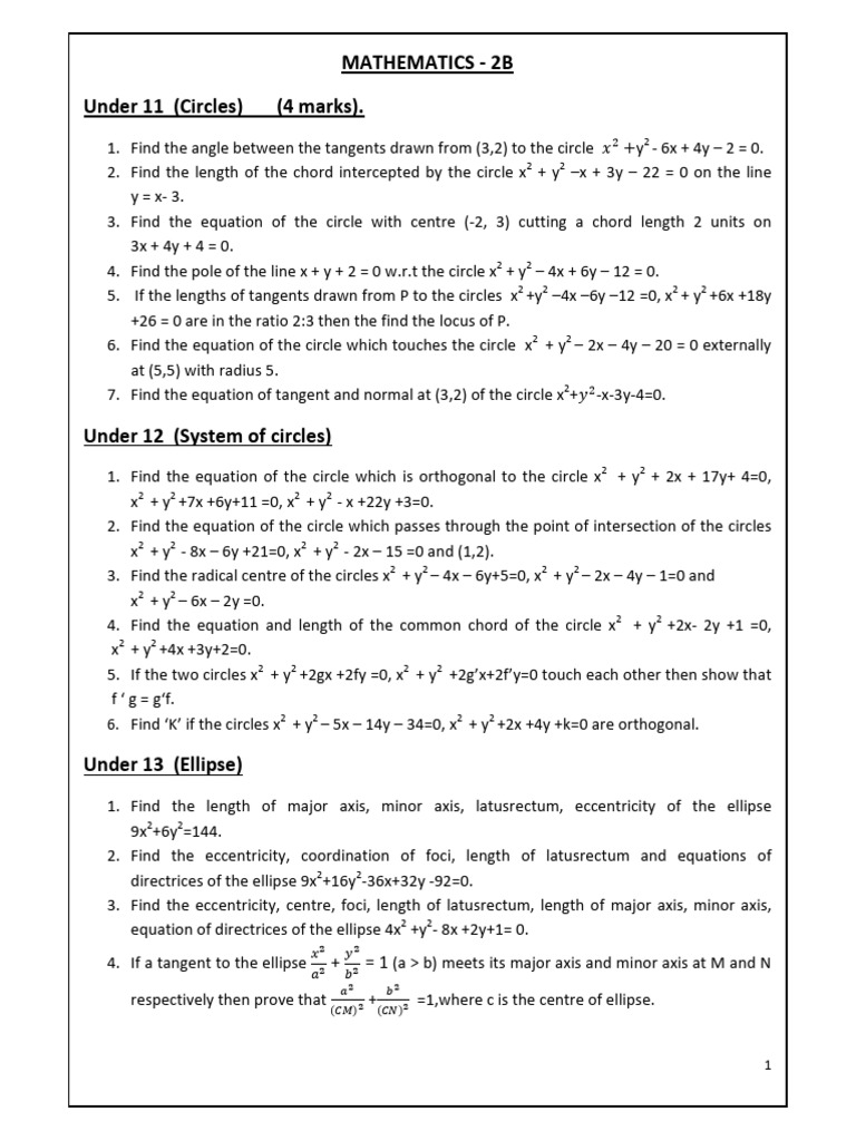 Mathematics 2b | PDF