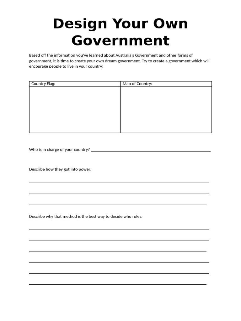 Create Your Own Government Guide | PDF