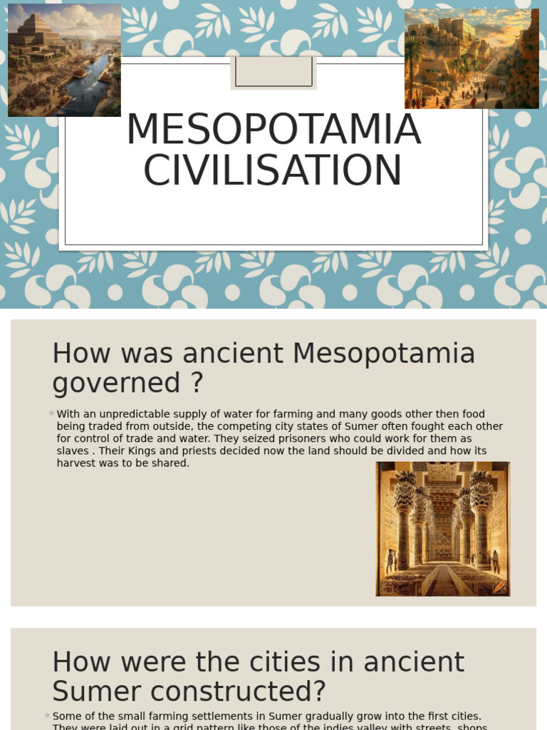 Mesopotamian Civilisation | PDF | Mesopotamia | Babylonia
