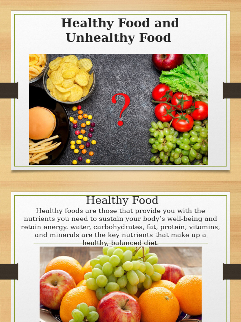Guide to Healthy and Unhealthy Foods | PDF | Foods | Healthy Diet