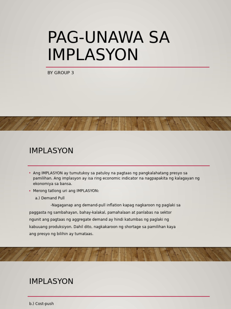 Pag Unawa Sa Implasyon | PDF