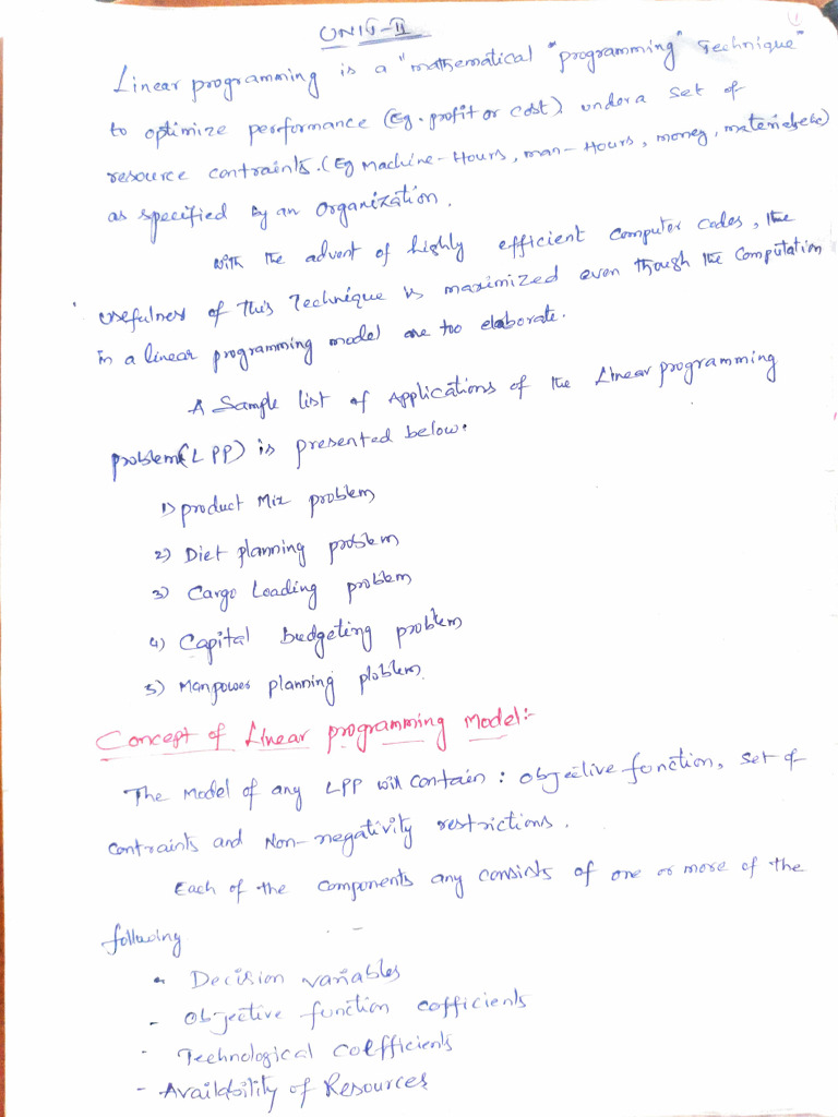 Linear Programming Optimization Techniques | PDF