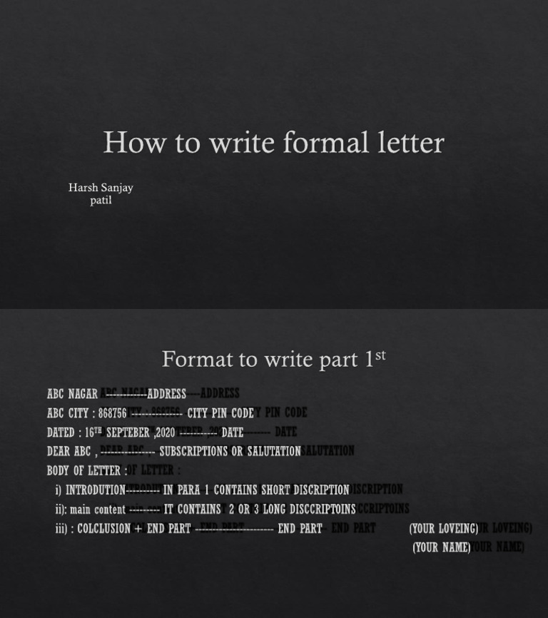 How to write formal letter | PDF