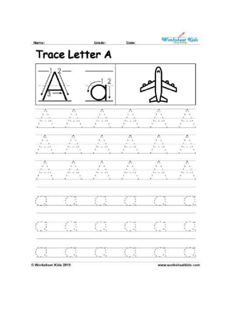 Alphabet Trace Writting | PDF