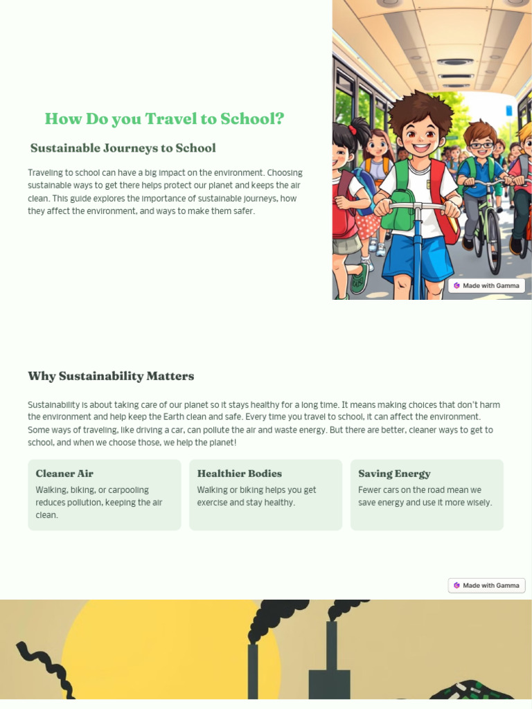 Sustainable School Travel Guide | PDF | Pedestrian Crossing | Traffic