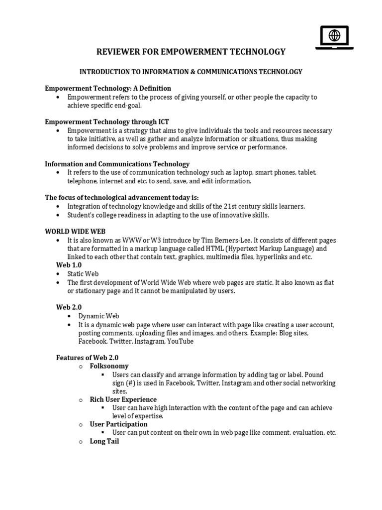 Reviewer For Empowerment Technology | PDF | Image Editing | Malware