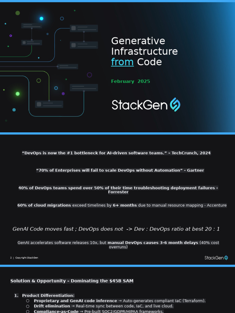 StackGen Pitch Deck Draft v7.8 | PDF | Cloud Computing | Information Technology