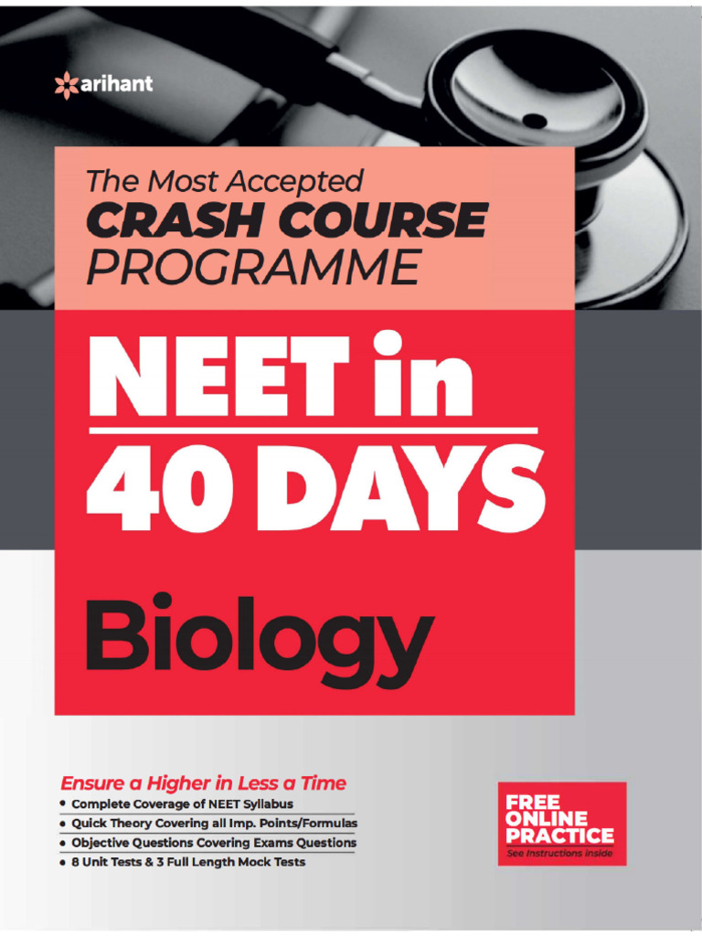 Arihant 40 Days Crash Course For NEET Biology | PDF
