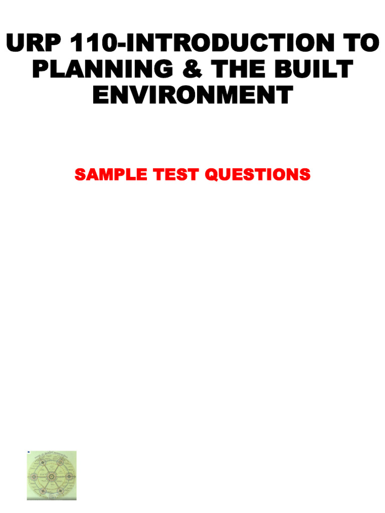 URP 110-Sample Test Questions | PDF