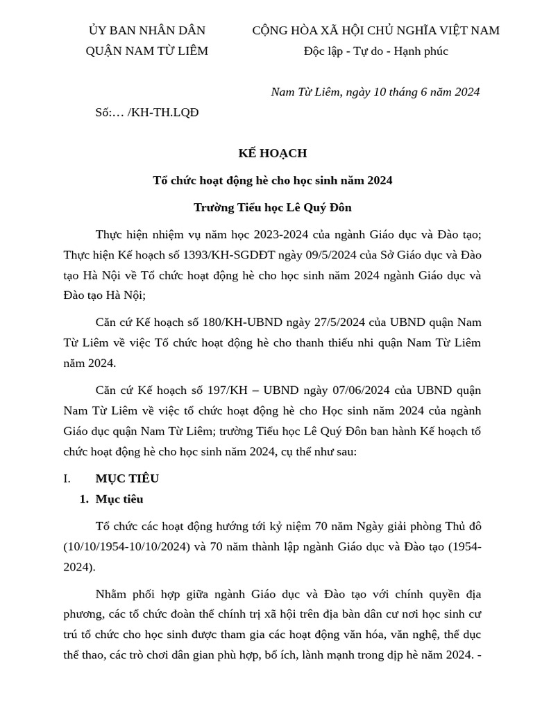 KH Hoat Dong He | PDF