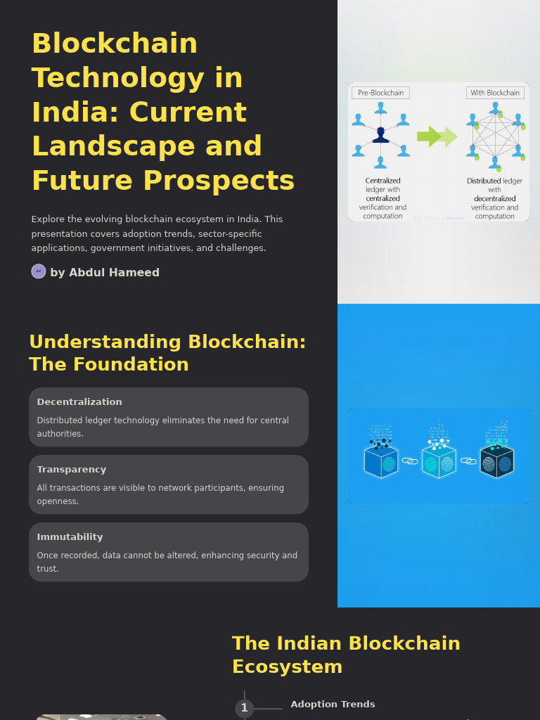 Blockchain Technology in India Current Landscape and Future Prospects | PDF | Computer Security ...
