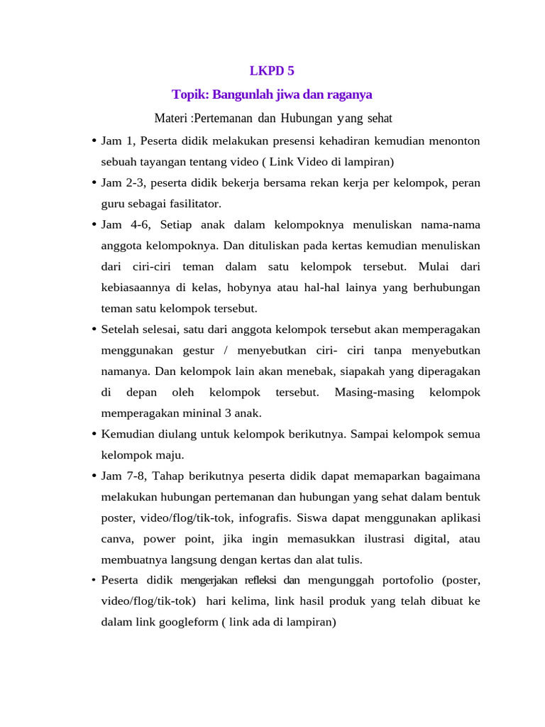 LKPD 5 | PDF