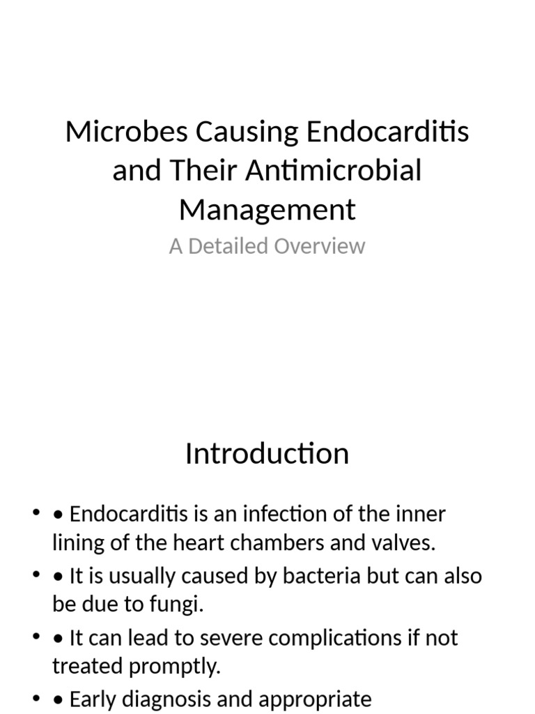 Endocarditis: Causes and Treatment | PDF