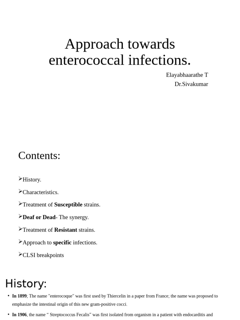 Approach Towards Enterococcal Infections | PDF | Urinary Tract ...
