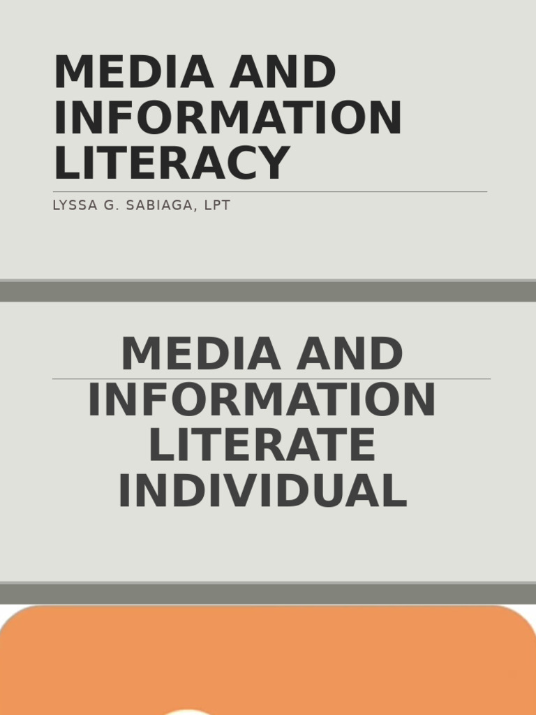 Lesson 6, Literate Individual | PDF
