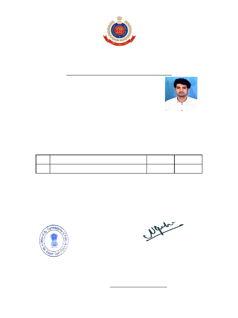 Police Clearance Certificate (PCC) : Sagar | PDF