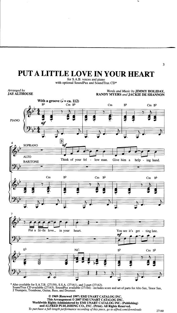 Put A Little Love in Your Heart | PDF